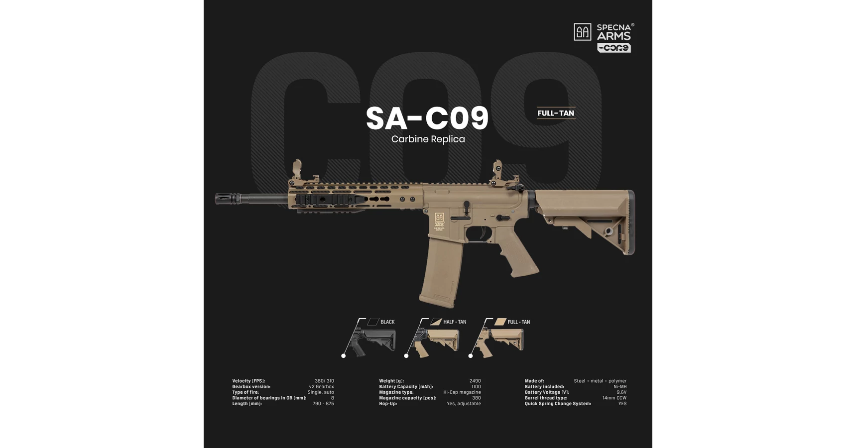Specna Arms Core SA-C09 elektromos airsoft - Engedélymentes